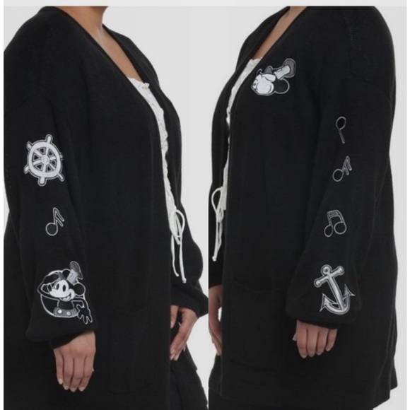 Hot Topic | Sweaters | Disney Mickey Mouse Steamboat Willie Icons Open ...